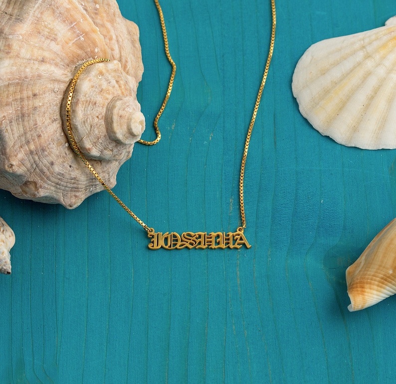 Oude Engelse naam ketting beste cadeau voor moeder perfect - Etsy Nederland
