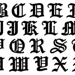 14K Solid Gold English Name Necklace Gold Name Necklace Old English ...