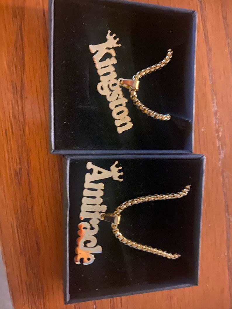 14k Gold Personalized Name Necklace for Boys Best Christmas - Etsy