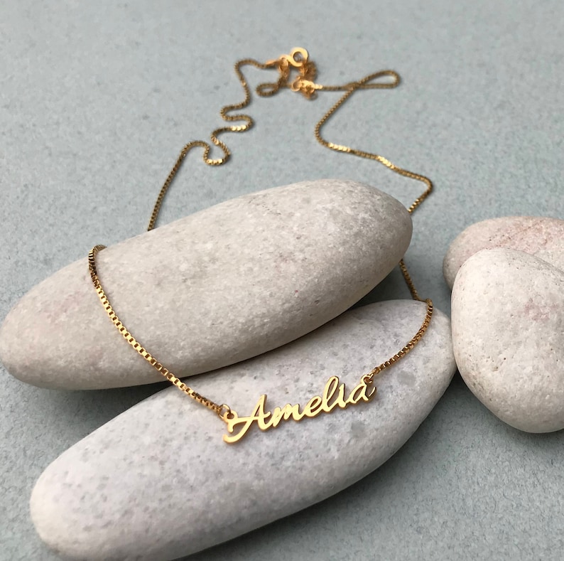 Tiny Name Necklacebridesmaid Giftcustom Name Necklacegift - Etsy