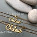 14k Yellow Gold Plated Name Necklace Chloe Name Necklace Valentine's ...