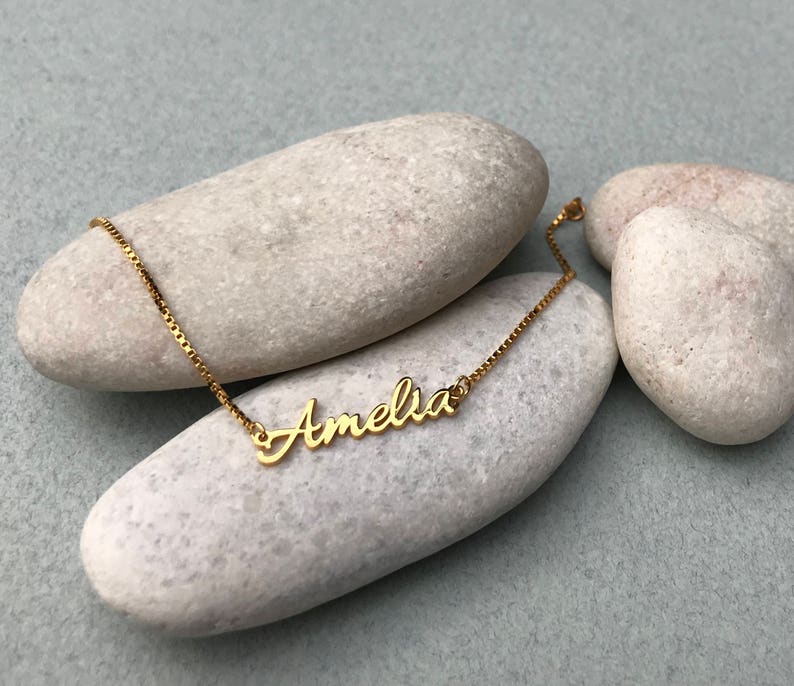Amelia Name Bracelet Personalized Name Bracelet Baby Name - Etsy