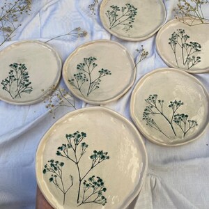 6 Pcs Ceramic Plates | Ceramic Plate Set | Ceramic With Plant | Ceramic ...