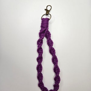 Purple Macrame Wristlet / Keychain / Gift for Her / Accessories ...