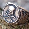 Pirate Captain Blackbeard Flag Jolly Roger Ring Jewelry Men - Etsy
