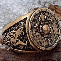 Veles Slavic Symbol Men Ring Silver 925 - Etsy