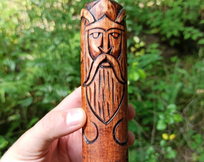 Loki Wood Carved Figurine | Viking Norse Gods Pagan Statue - Etsy