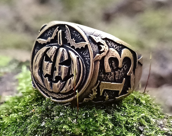 Halloween Pumpkin Ring Witchy Rings Gothic Spooky Jewelry - Etsy