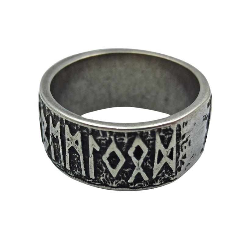 Elder Futhark Norse Ring | Viking Rune Jewelry - Etsy