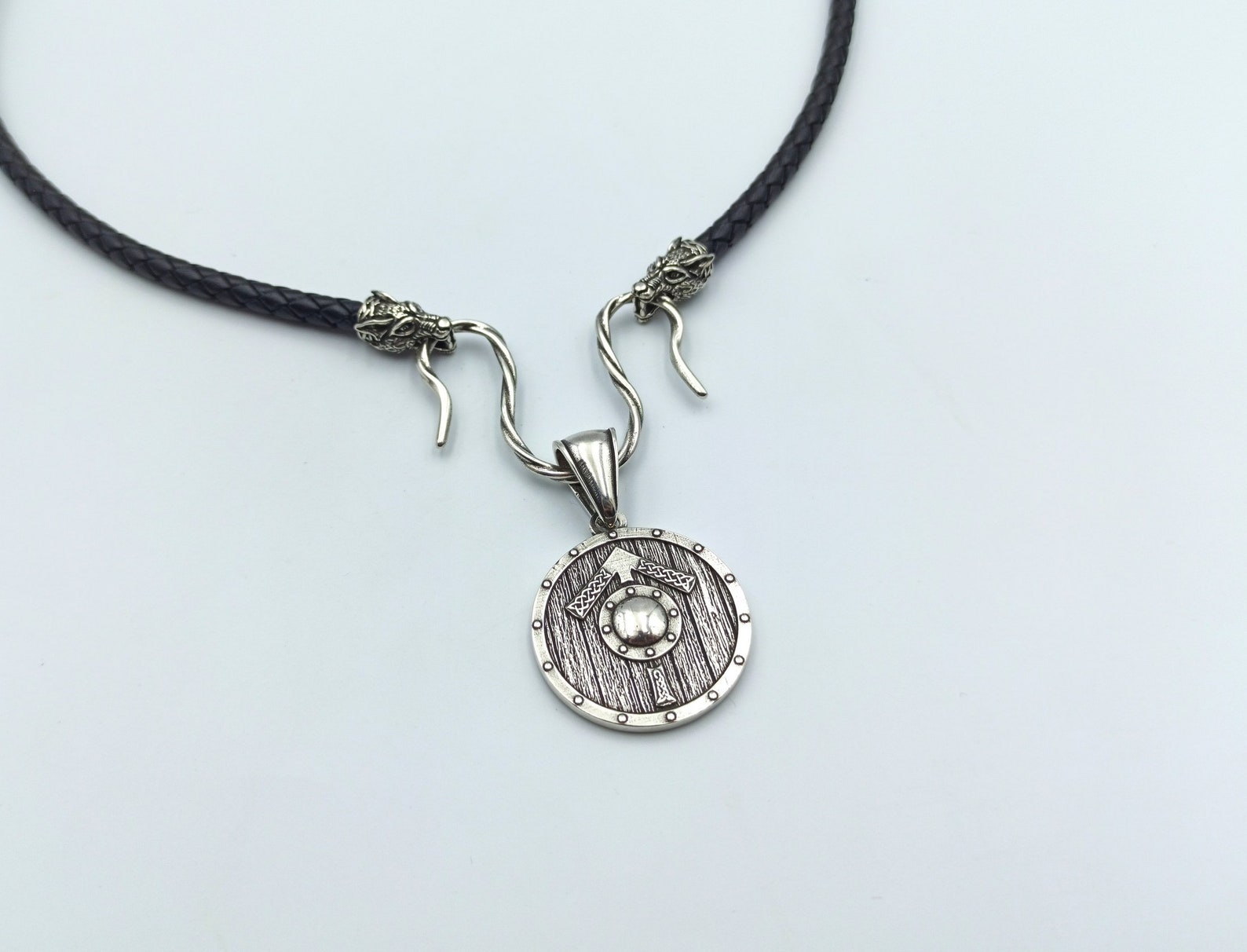 Norse Shield Pendant Tyr Rune Viking Necklace Jewelry | Etsy