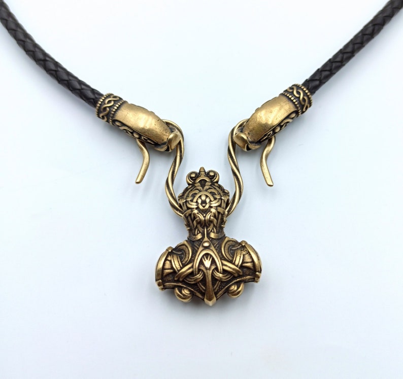 Mjolnir Pendant Norse Necklace Thors Hammer - Etsy