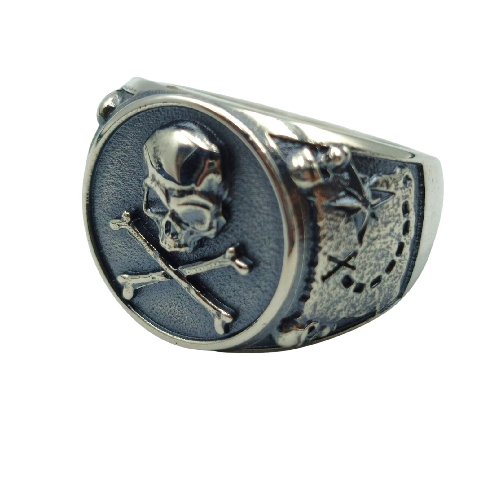 Pirate Skull Jolly Roger Signet Ring Jewelry Men - Etsy