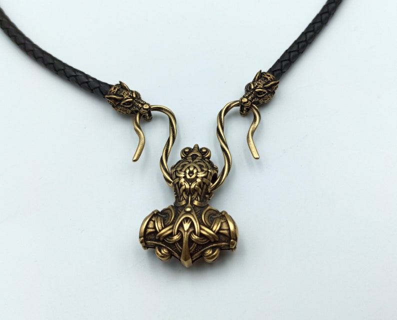 Mjolnir Pendant Norse Necklace Thors Hammer - Etsy