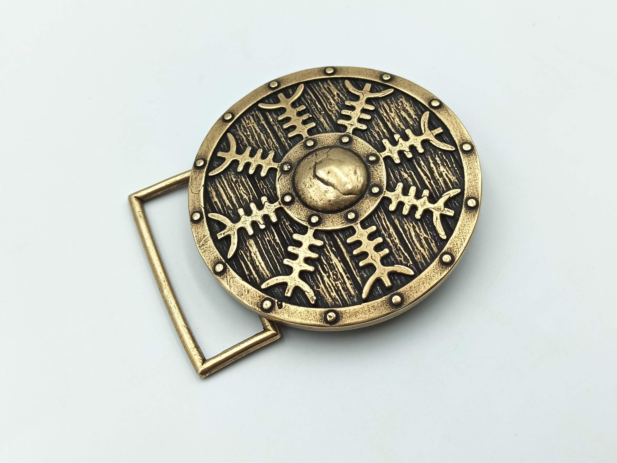 Viking shield custom belt buckle for men Norse Buckles | Etsy