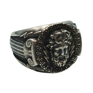 Zeus Signet Ring Men Greek Mythology Jupiter Jewelry - Etsy