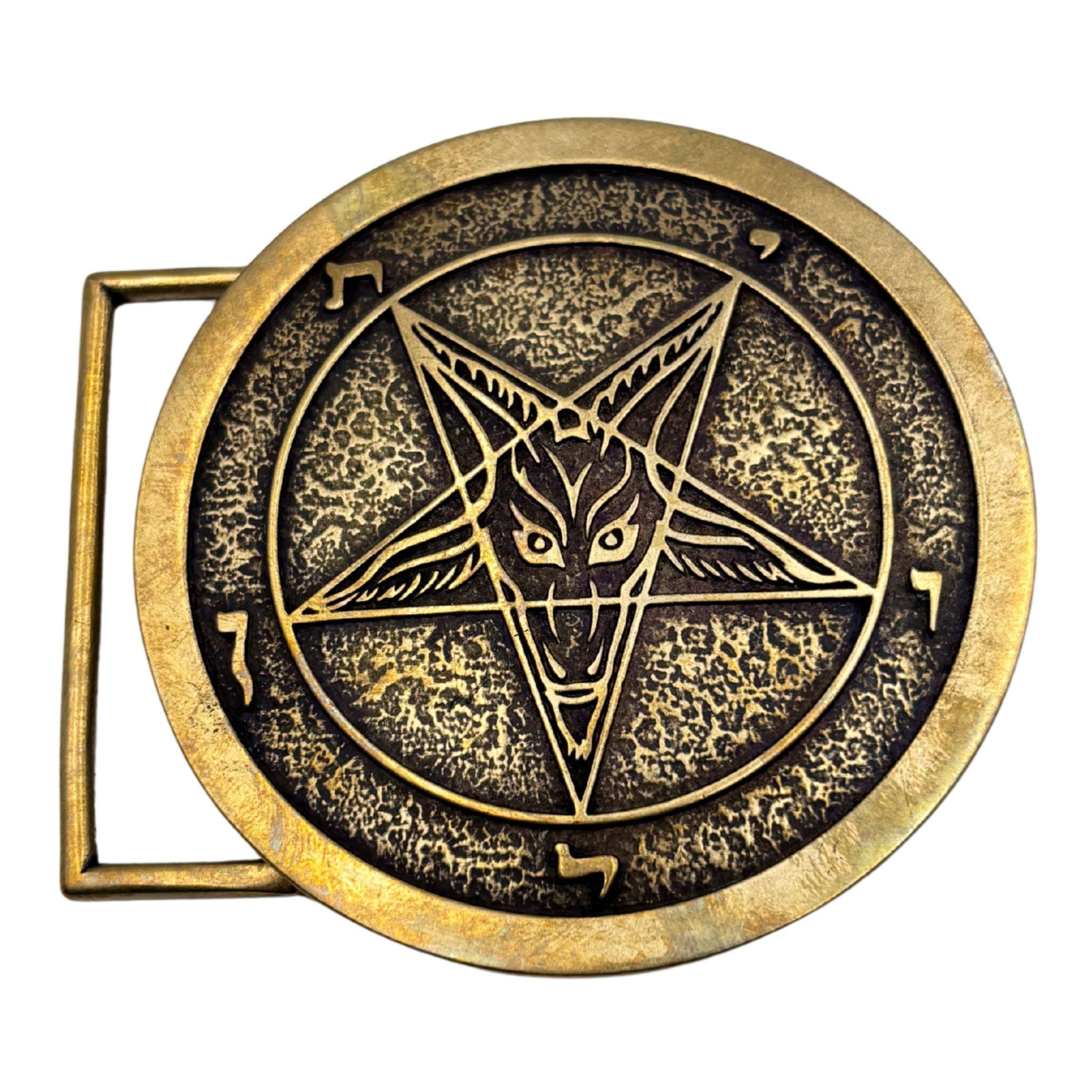 Sigil of Baphomet Brutal Metal Heavy Belt Buckle Satanic Gifts - Etsy