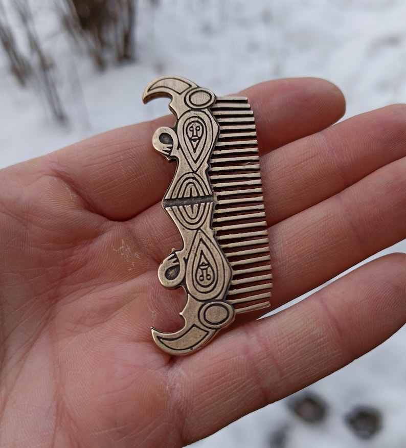 Viking Beard Metal Comb | Mens Gifts | Pocket Accessories - Etsy