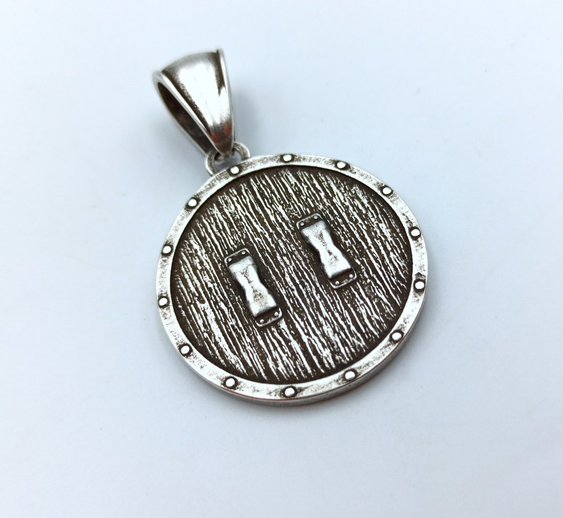 Norse shield pendant Viking rune necklace Nordic jewelry | Etsy