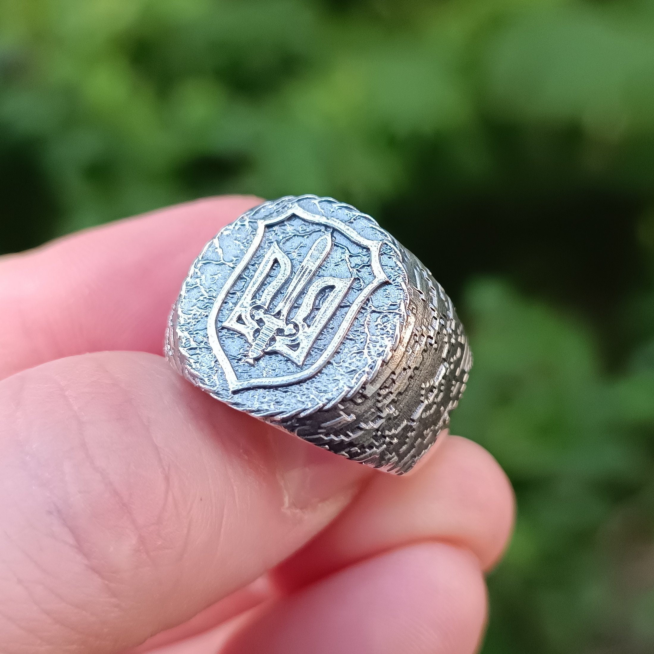 Ukraine Coat of Arms Custom Signet Ring Men Ukrainian Jewelry - Etsy