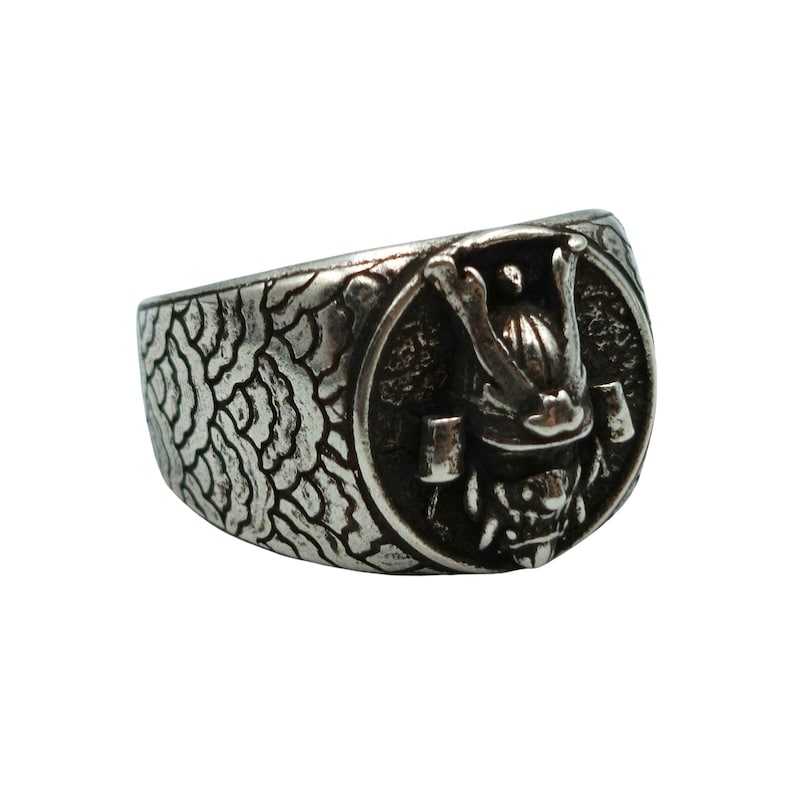 Samurai Helmet Mask Signet Ring Japanese Mythology Jewelry Men - Etsy