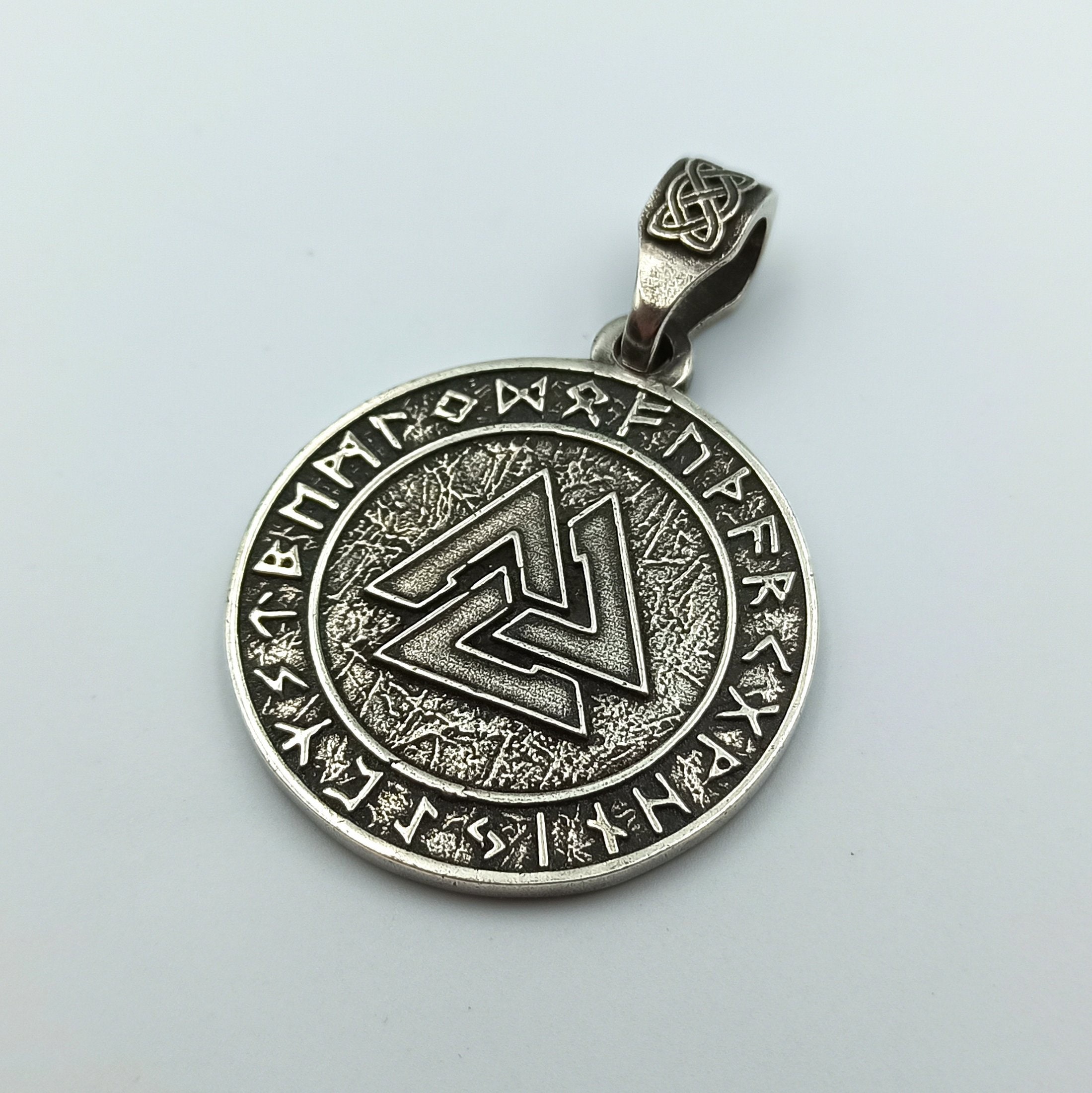 Valknut Symbol Pendant Mens Viking Necklace Norse Jewelry | Etsy