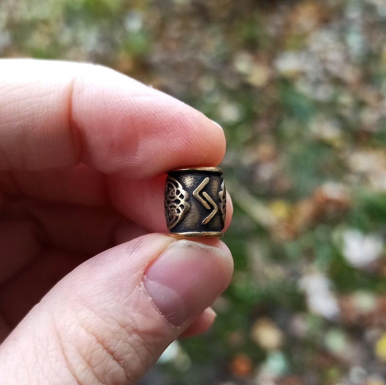Jera Rune Viking Runes Beads Knife Lanyard Bead - Etsy