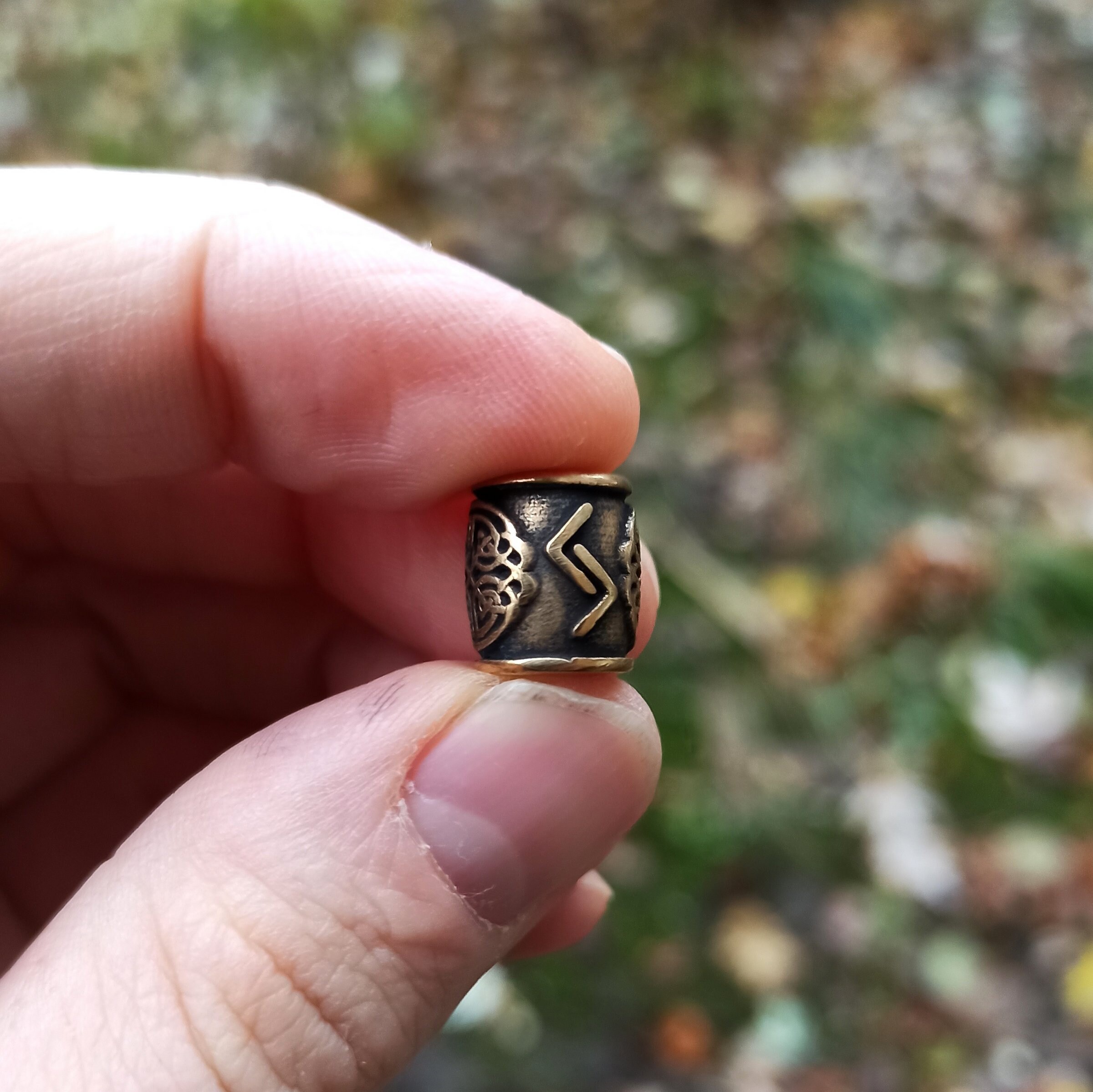 Jera rune viking runes beads knife lanyard bead | Etsy