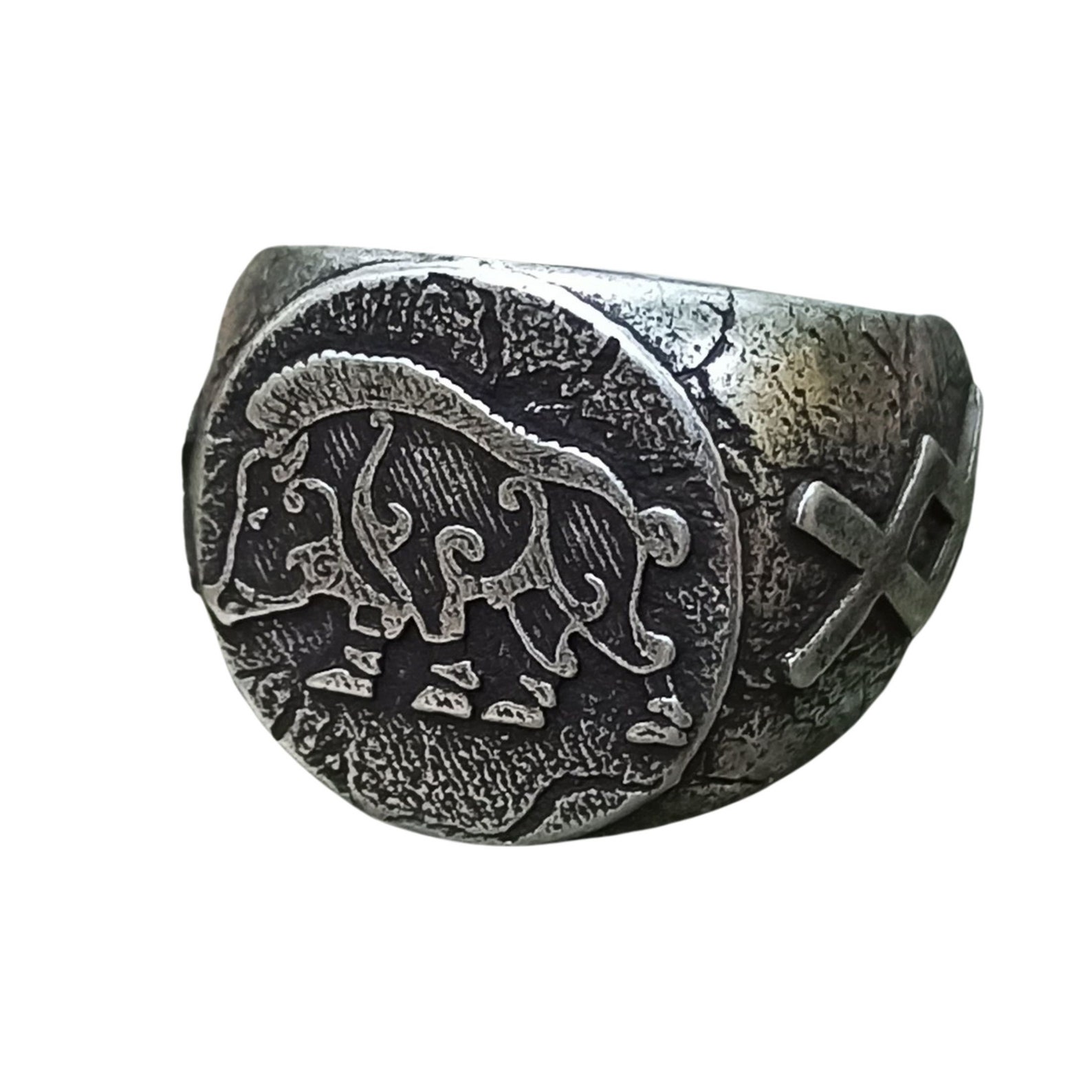 Freyr Boar Norse Ring Viking Jewelry Ingwaz Rune - Etsy