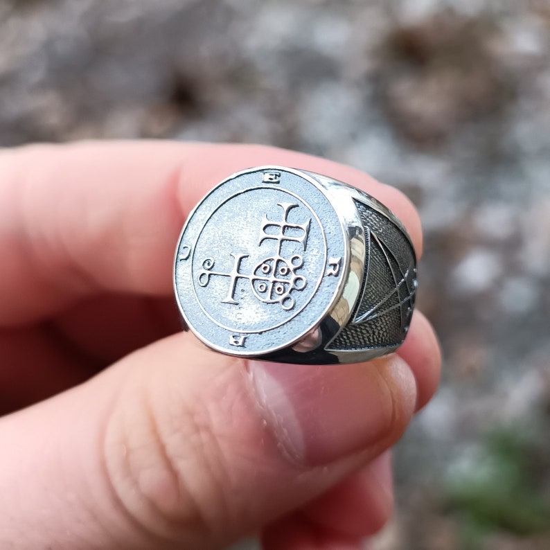 Demon Buer Sigil Ring Occult Gothic Witchcraft Satanic Jewelry - Etsy