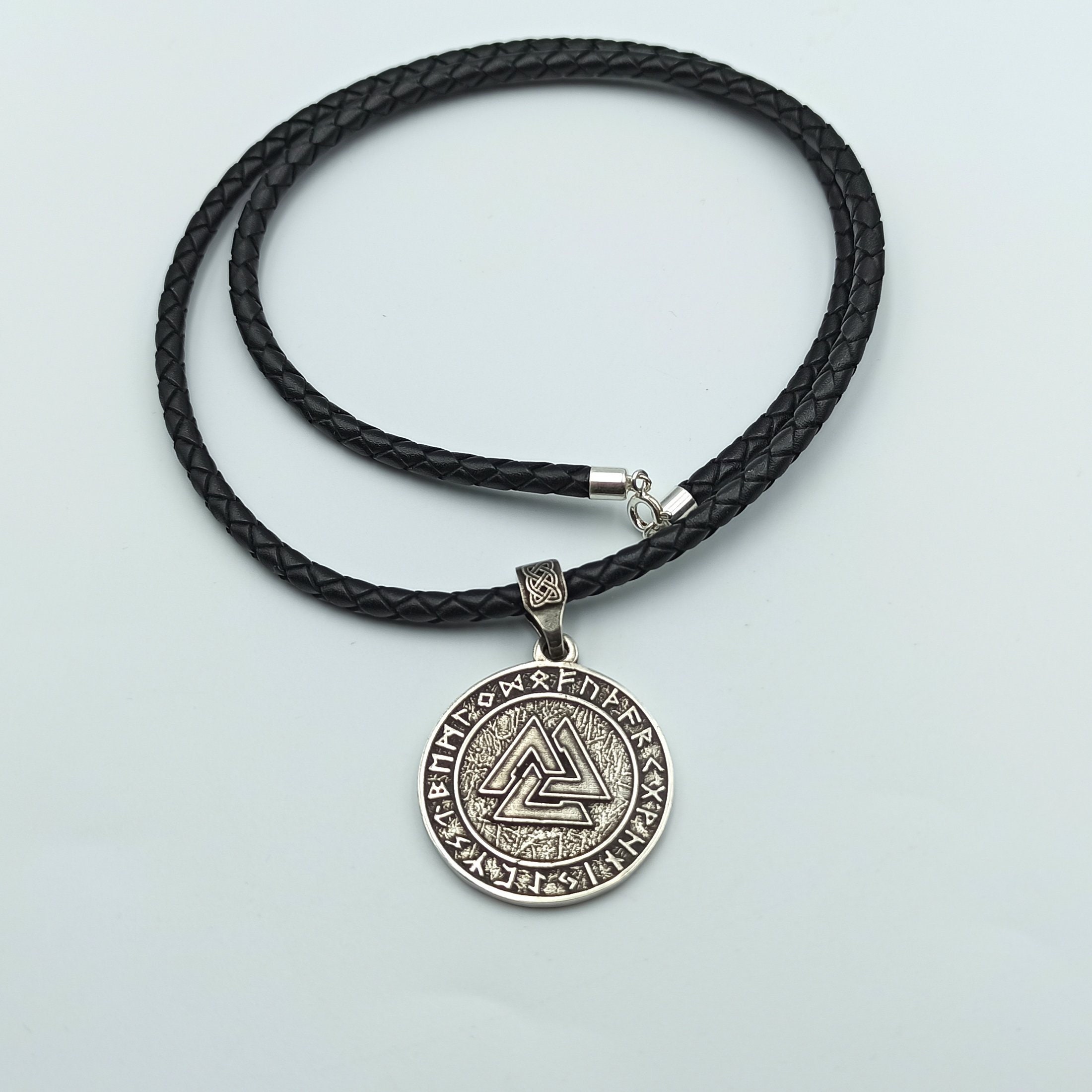 Valknut Symbol Pendant Mens Viking Necklace Norse Jewelry | Etsy