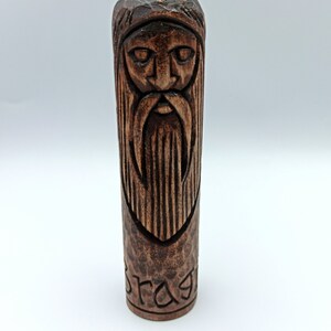 Bragi Wooden Statue | Norse Mythology Decor | Viking Pagan Altar - Etsy