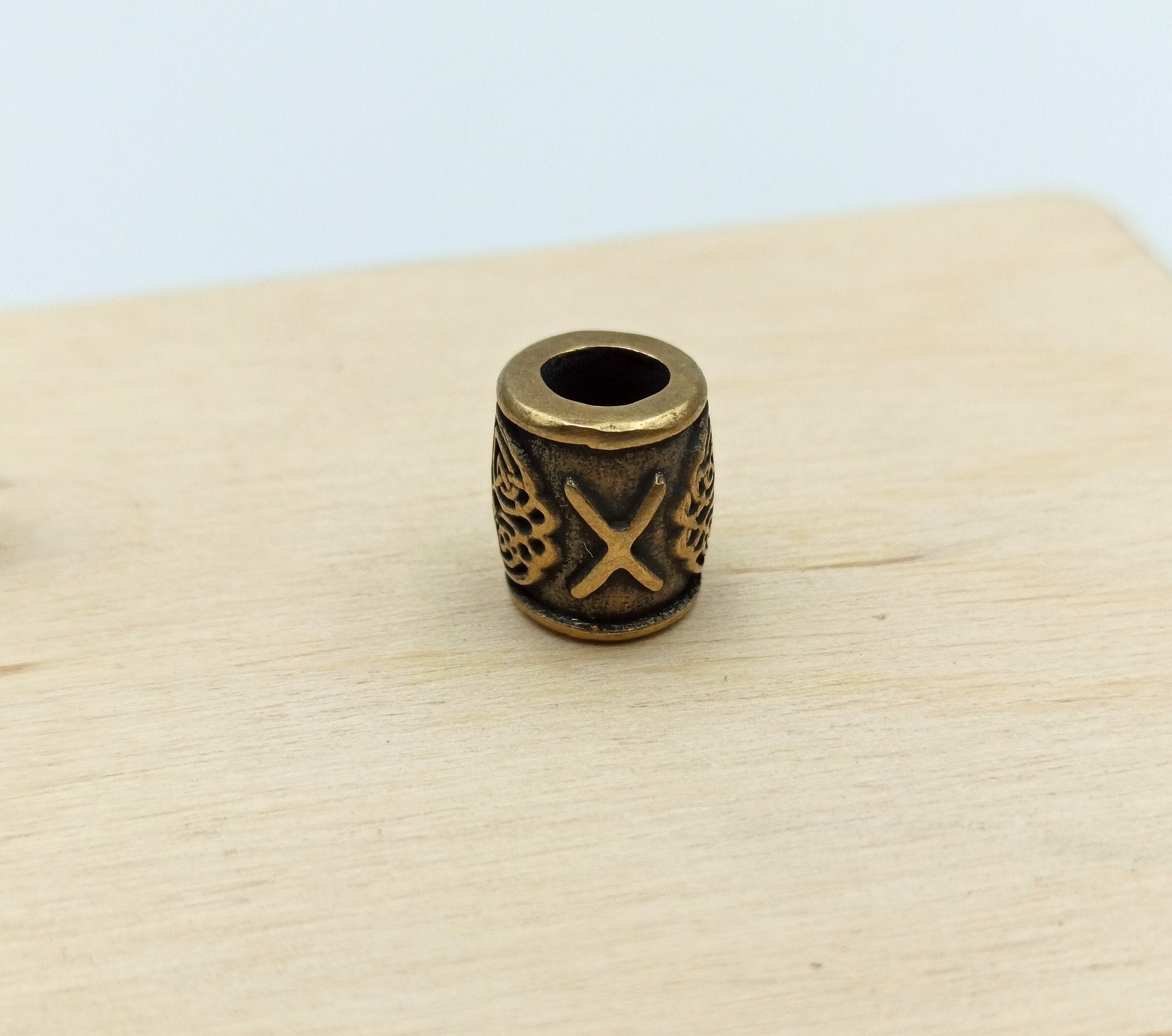 Gebo rune viking runes beads knife lanyard bead | Etsy