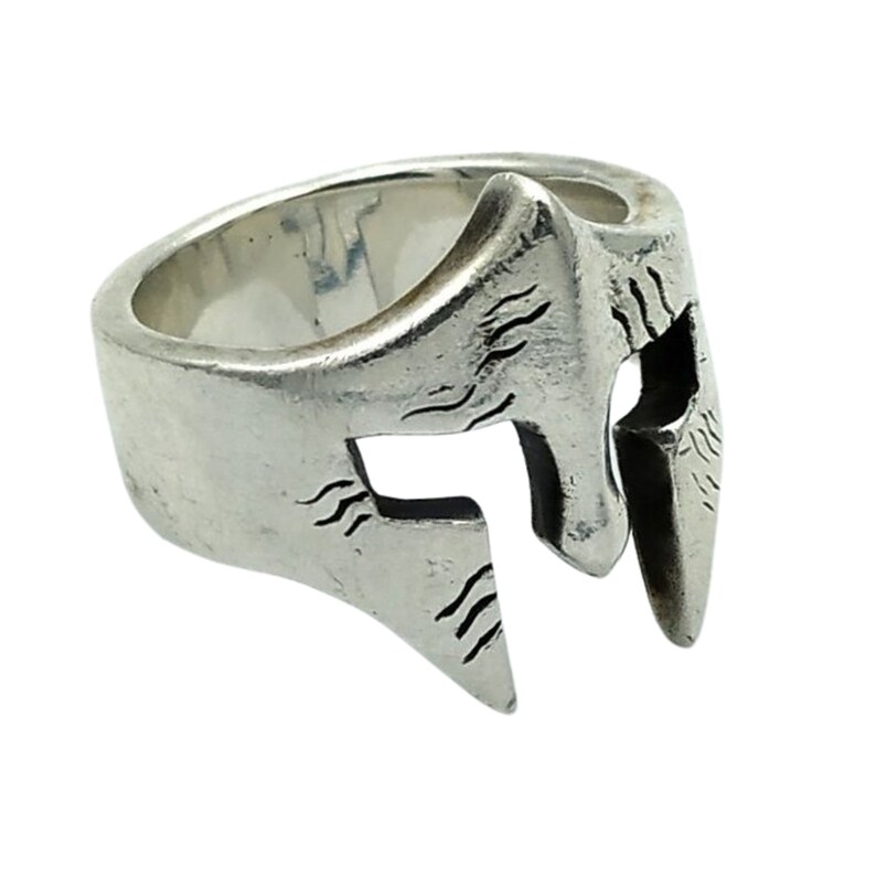 Spartan Helmet Ring | Army, Biker Unique Mens Ring - Etsy