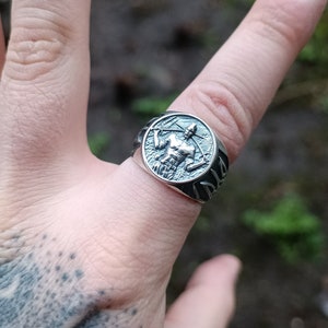 Ukrainian Cossack Custom Signet Ring Men Warrior Jewelry Made in ...
