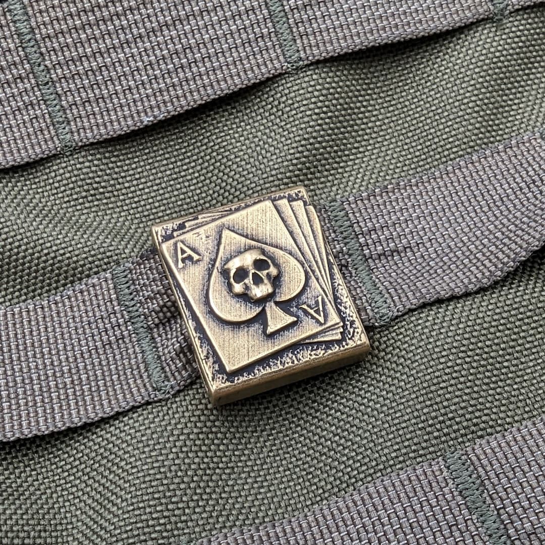 Ace of Spades Molle Clip Morale Patch EDC Tactical Gear - Etsy
