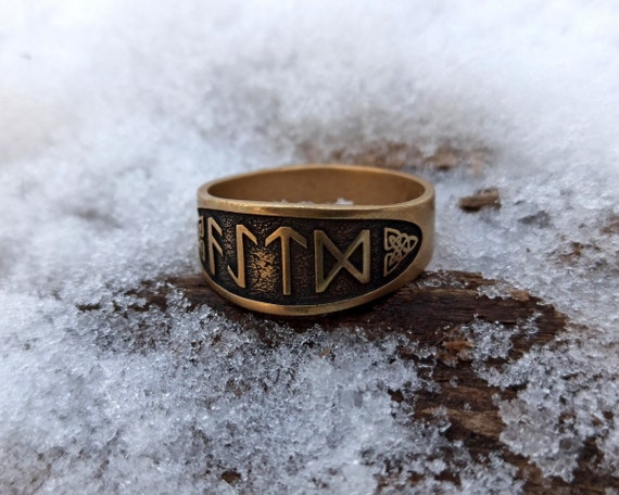 Norse Runes Custom Ring Viking Rune Jewelry for Men and | Etsy