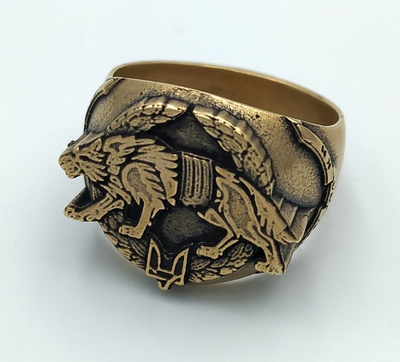 Ukrainian Army Wolf Mens Signet Ring Jewelry | Etsy