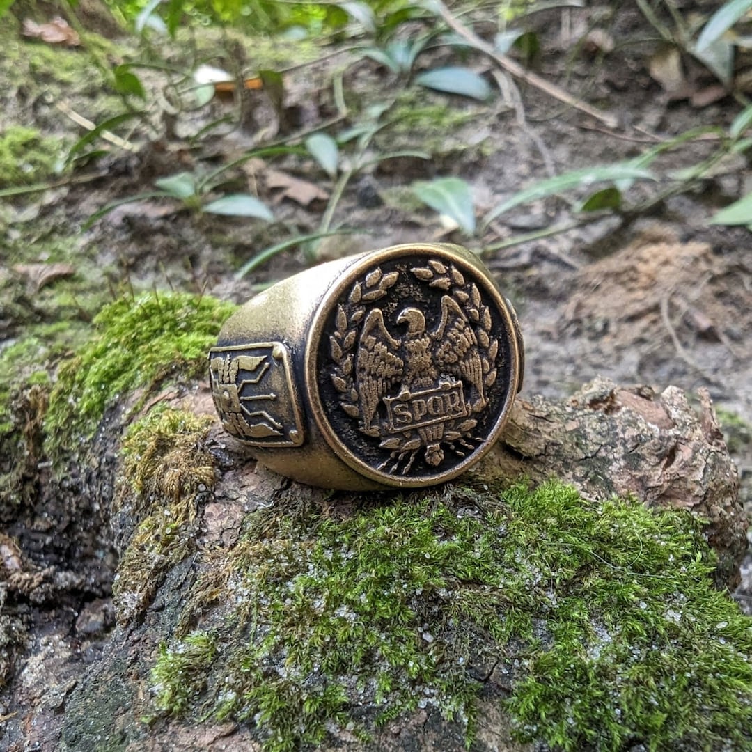 Aquila Spqr Ring Ancient Roman Eagle Mens Jewelry - Etsy