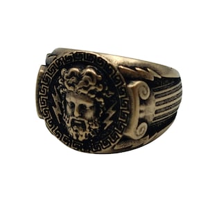 Zeus Signet Ring Men Greek Mythology Jupiter Jewelry - Etsy