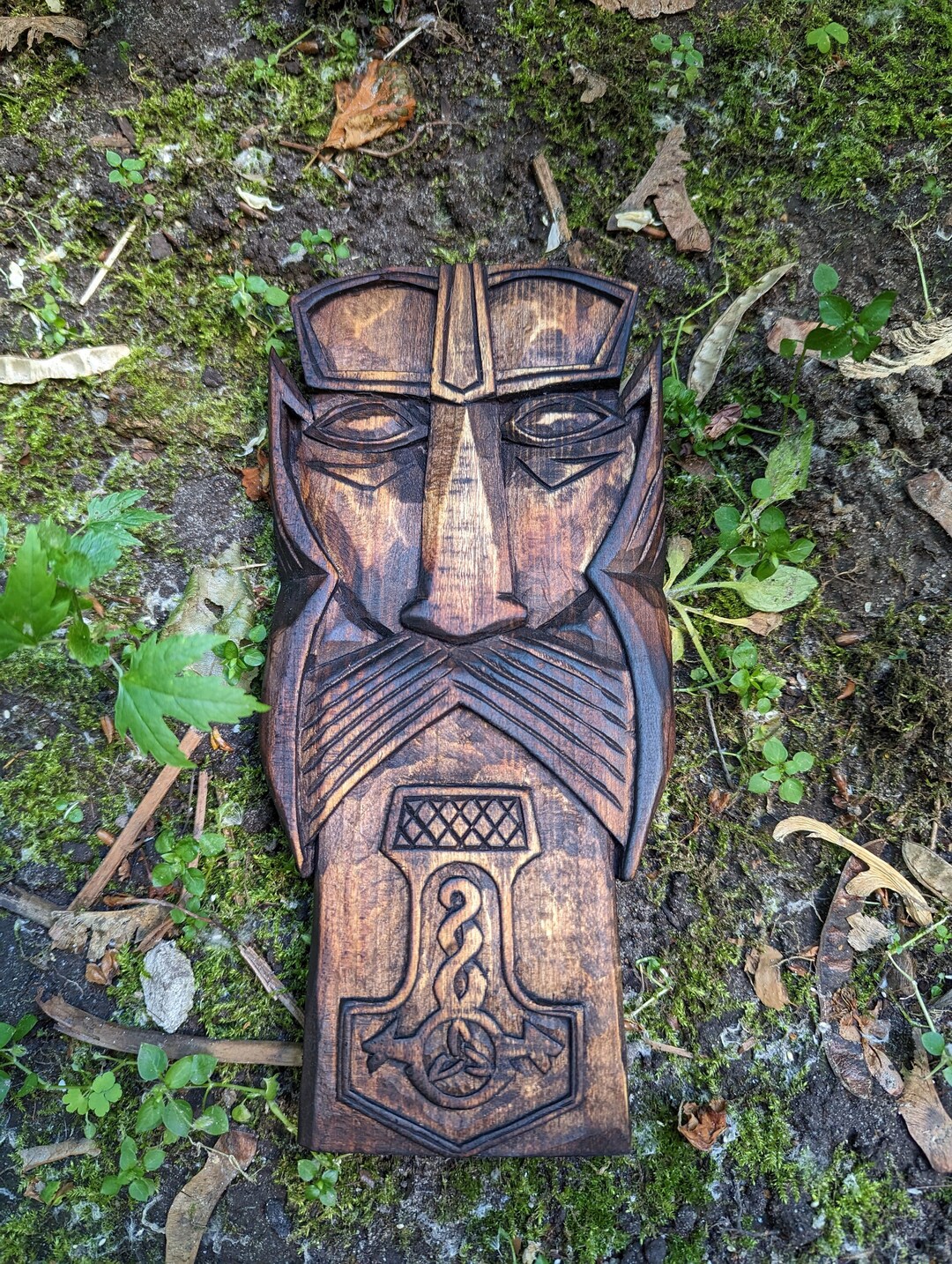 Thor Carving Wood Wall Panel Norse Viking Decor Nordic Art - Etsy
