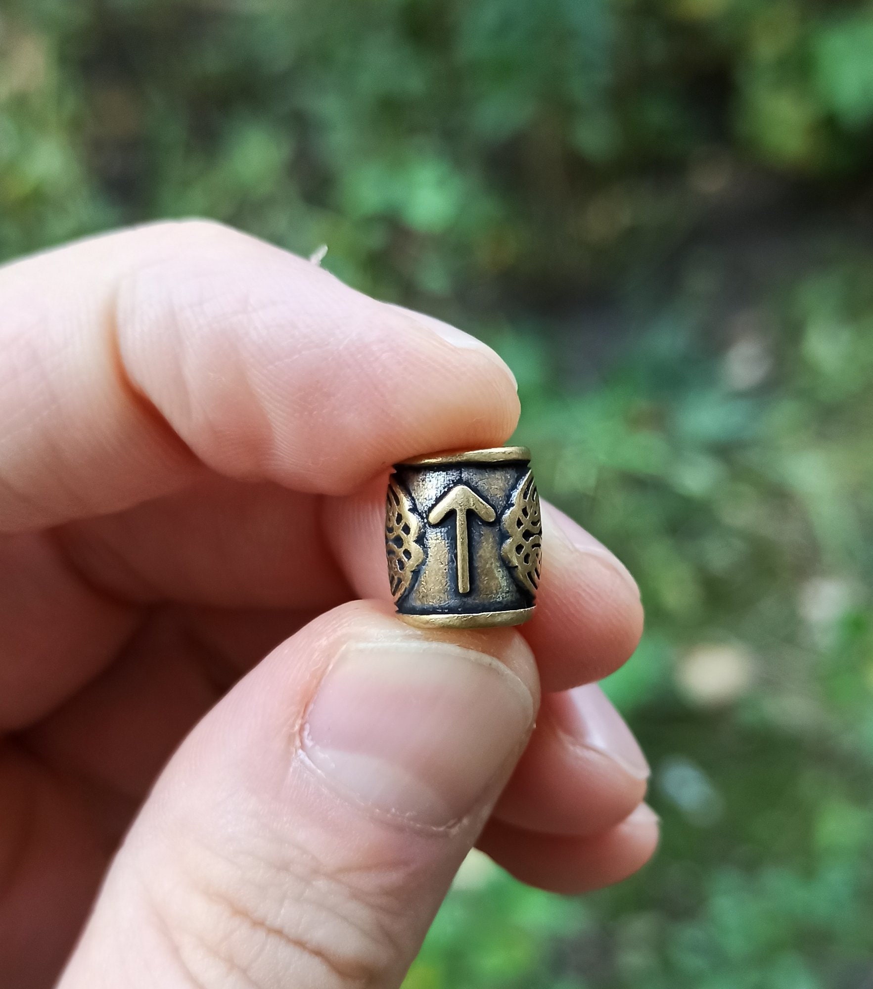 Tiwaz Teiwaz rune viking beads knife lanyard bead | Etsy