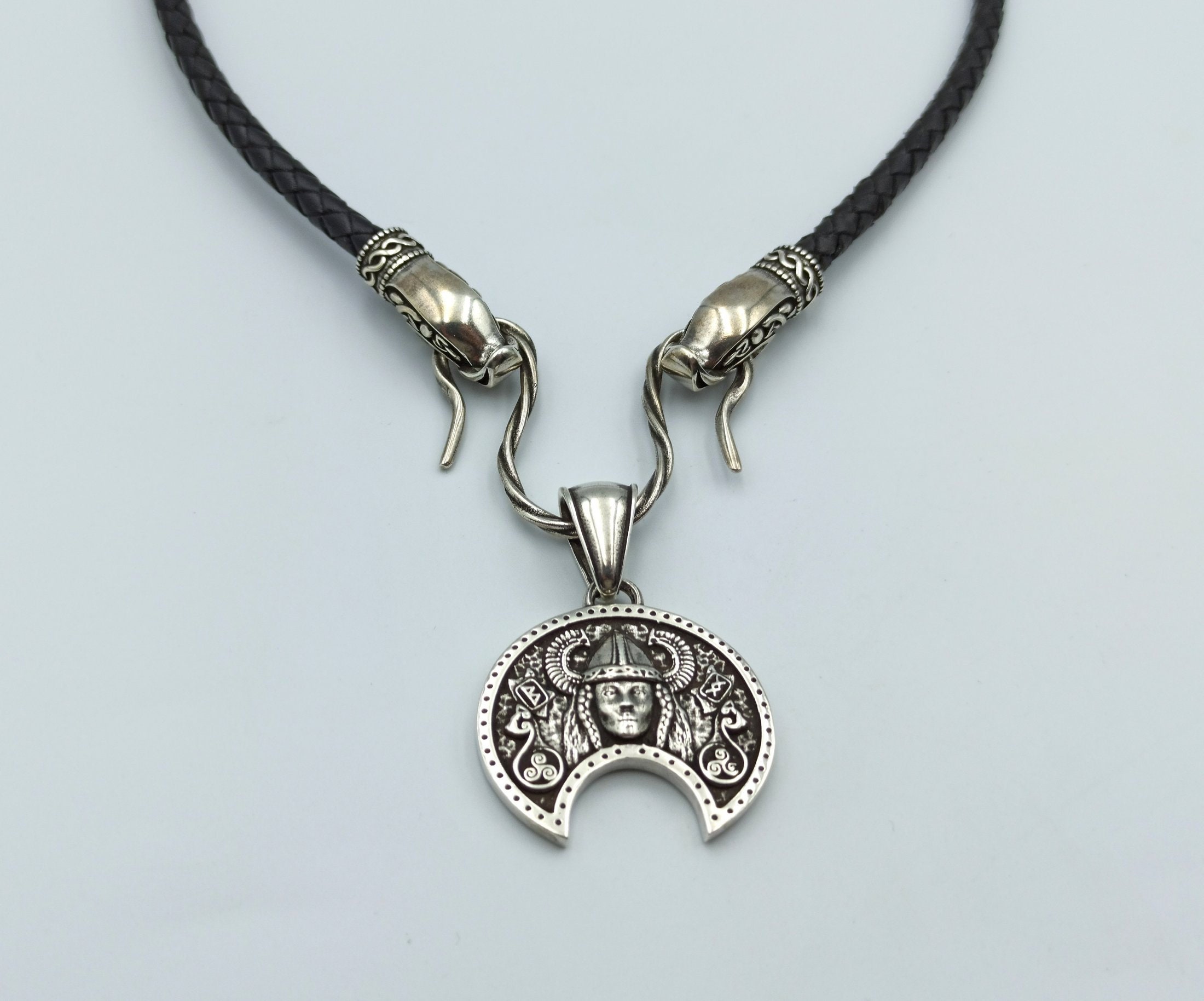 Freya valkyrie goddess silver pendant Viking norse jewelry | Etsy