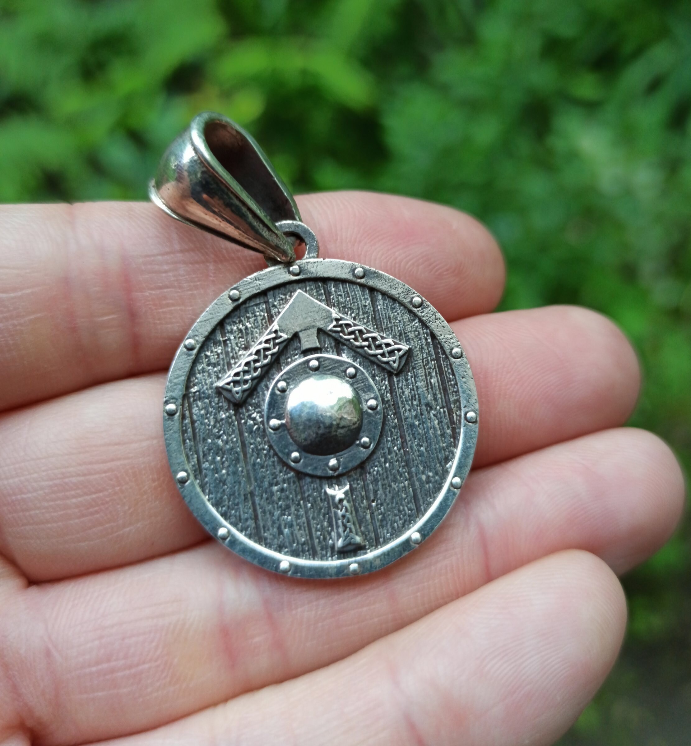 Norse Shield Pendant Tyr Rune Viking Necklace Jewelry | Etsy