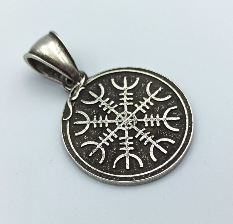 Aegishjalmur Pendant Norse Runes Necklace Viking Jewelry - Etsy