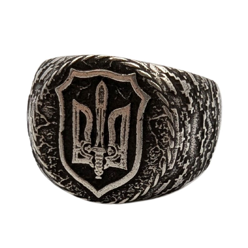Ukraine Coat of Arms Custom Signet Ring Men Ukrainian Jewelry - Etsy