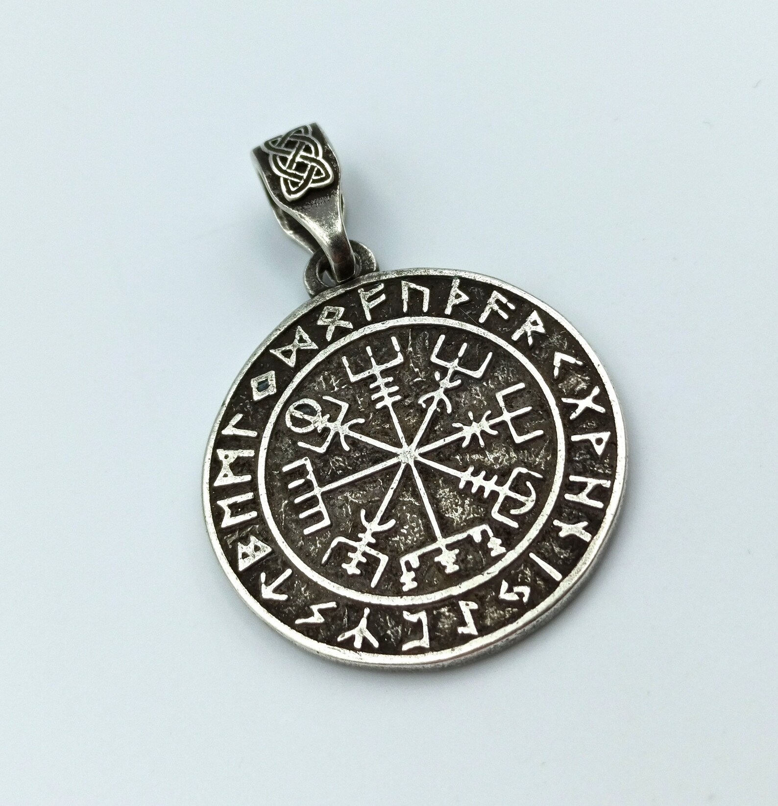 Vegvisir Pendant Futhark Nordic Runes Viking Necklace | Etsy