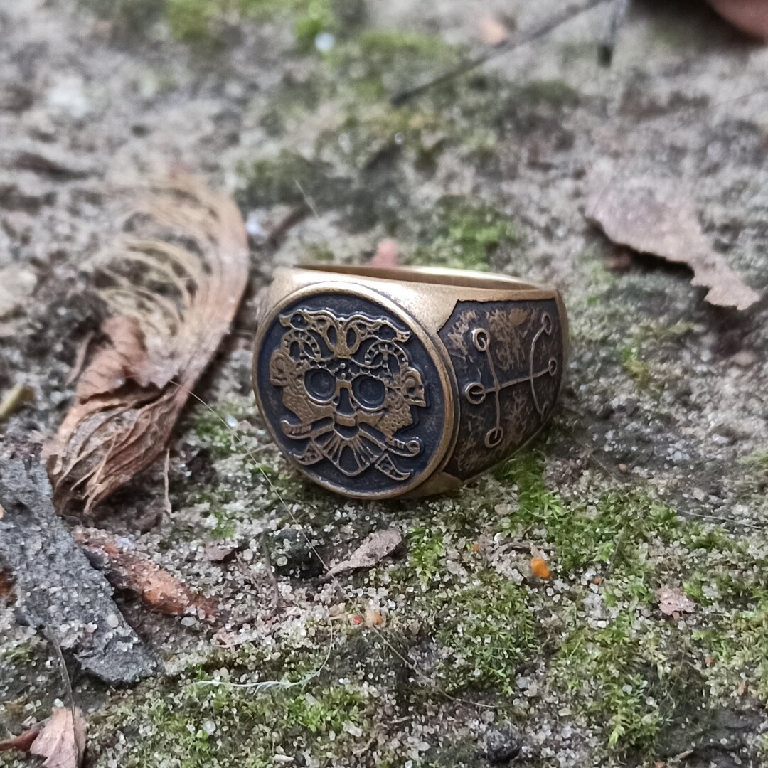 Loki Mask Ring Norse Mythology | Viking Jewelry Icelandic Magic Staves ...