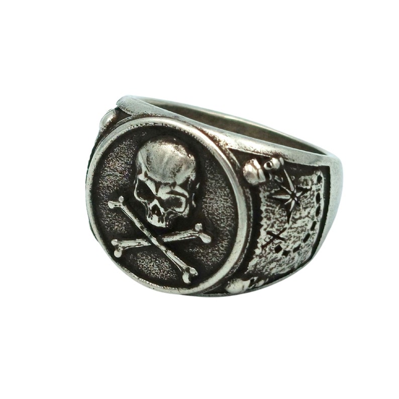 Pirate Skull Jolly Roger Signet Ring Jewelry Men - Etsy