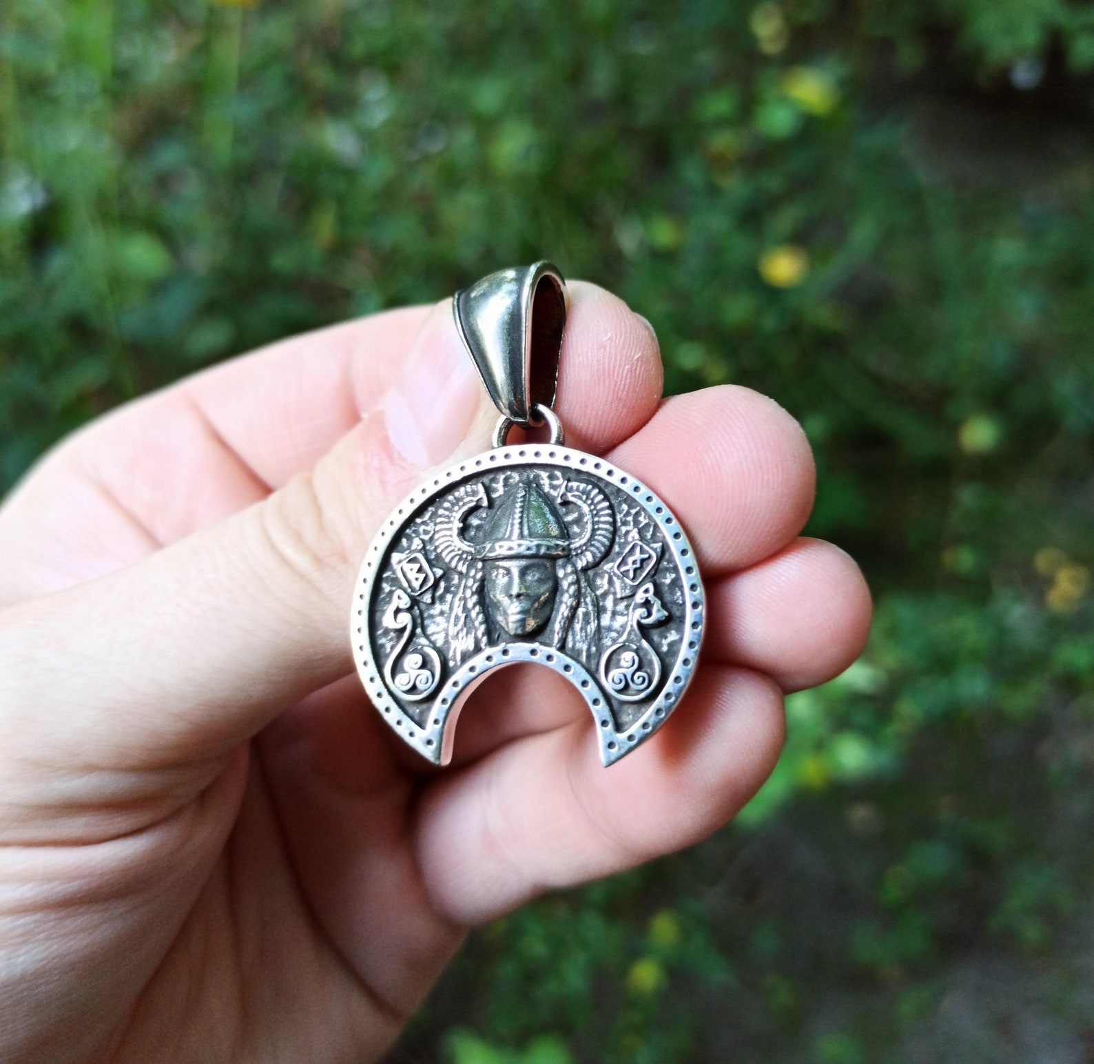 Freya Valkyrie Goddess Silver Pendant Viking Norse Jewelry - Etsy