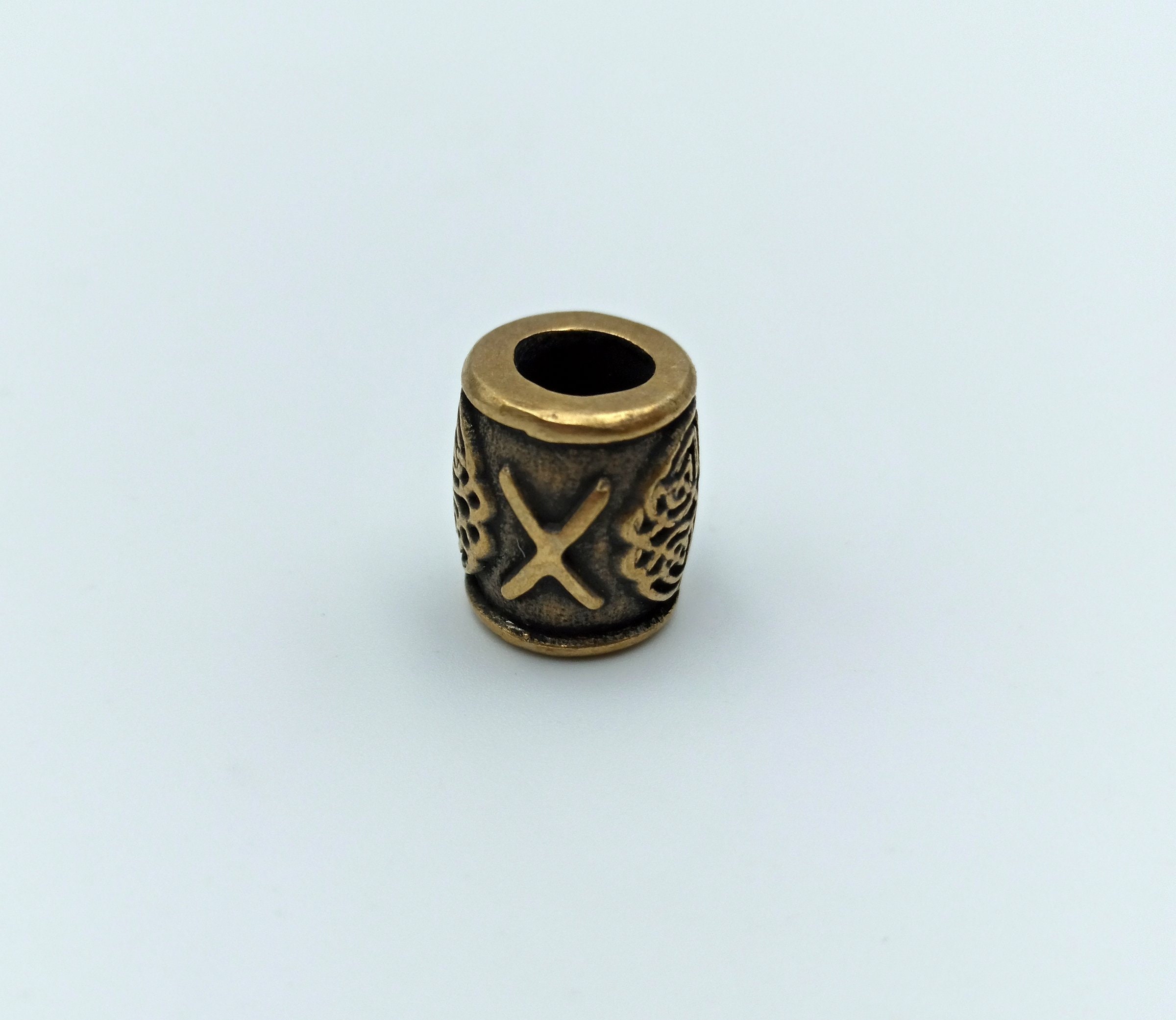 Gebo rune viking runes beads knife lanyard bead | Etsy